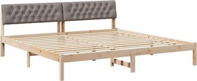 Rám postele Hnědá a taupe 200 x 200 cm Masivní borovicové dřevo 3394341