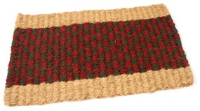 Kokosová vstupní venkovní čistící rohož Colored Stripe, FLOMAT - délka 35 cm, šířka 60 cm a výška 2,5 cm