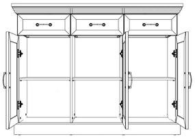 Obývací stěna se skříní Royal r | sestava B | borovice nordická