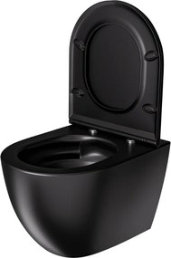 UPTrend Závěsný WC komplet bez příruby CANEO VORTEX TR2196DF‑U18 včetně Soft-Close sedátka, černá mat