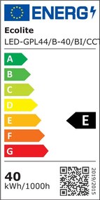 Ecolite Bílý podhledový LED panel 300 x 1200mm 40W CCT s DO LED-GPL44/B-40/BI/CCT