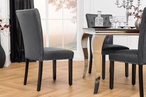 Designová židle Queen II černo-šedá ekokůže