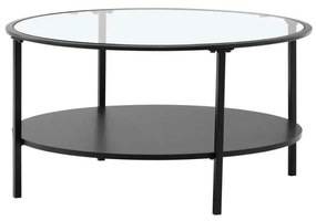 Konferenční stolek, černá/sklo/kov, Tempo Kondela PARLAN