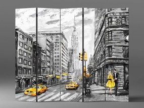 Paraván new york žluté taxi Rozměr: 225 x 180 cm