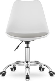 Bestent Kancelářská židle bílo-šedá skandinávský styl BASIC
