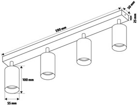 Brilagi - Bodové svítidlo SELE 4xGU10/30W/230V antracit