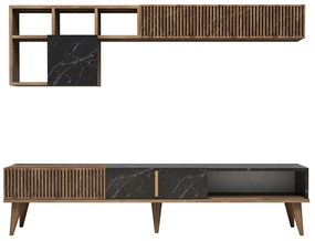 Designová TV sestava Cadelaria ořech černý