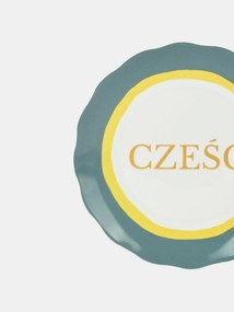Sinsay - Keramický talíř s nápisem Cześć - vícebarevná