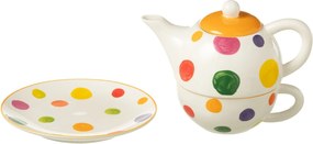 Tea for One s barevnými puntíky Polli Dot v krabičce - 19*12*15 cm / 420/ 200 ml