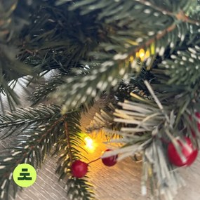 Vánoční Věnec Zasněžený Zdobený 50 LED