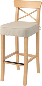 Sedák na židli IKEA Ingolf - barová barva béžová látka pletený vzor