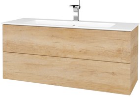 Dřevojas Koupelnová skříň VARIANTE SZZ2 120 (umyvadlo Pura) Varianta: N01 Bílá lesk / D09 Arlington