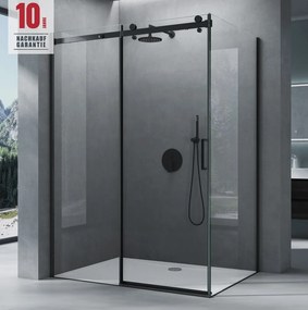 design sprchový kout RAVENA 19 ESG 8mm - BLACK SOFT CLOSE 100-150cm Velikost: 100x80