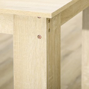HOMCOM jídelní stůl pro 4-6 osob, obdélníkový, moderní styl, nosnost 50 kg, 120 cm D x 69 cm Š x 75 cm V, dub