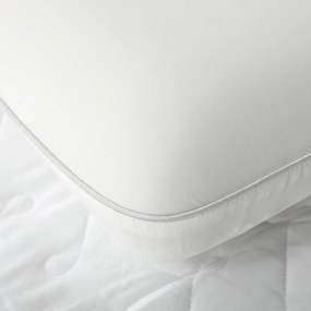 HOMCOM Paměťový pěnový polštář na hlavu, polštář na podporu krku s odnímatelným potahem, ergonomický 60 x 40 cm, krémově bílý