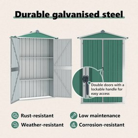 vidaXL Marketos Zahradní přístřešek zelený 116x45x175 cm pozinkovaná ocel