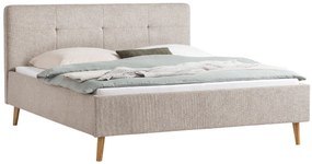OnaDnes -20% Béžová čalouněná dvoulůžková postel Meise Möbel Smart 180 x 200 cm