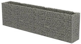 Gabionový vyvýšený záhon pozinkovaná ocel 360 x 50 x 100 cm 143560