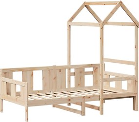 Válenda se střechou 80 x 200 cm masivní borové dřevo 3282278