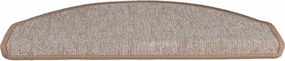 Schodové rohože 15 ks 65 x 24 x 4 cm světle hnědé, půlkulaté, velké 133886