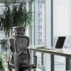 Ergonomická síťovaná kancelářská židle MOSH Airflow 521 – černá