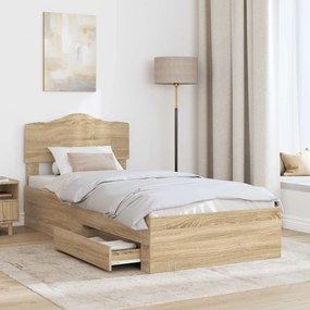 Rám postele se zásuvkou Sonoma dub 70 x 190 cm Kompozitní dřevo 3413258
