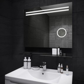 Kingsbath Lava Della 80x65 koupelnové zrcadlo s LED podsvícením