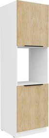 CREMONA bc | vysoká skříňka 60 DP-210 2F na vestavnou troubu | 60 cm | bílá/cremona