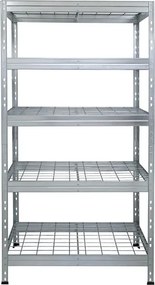Kovový regál RIVET PRO 180x90x45 ocelová mřížka 5 úrovní pozinkovaná