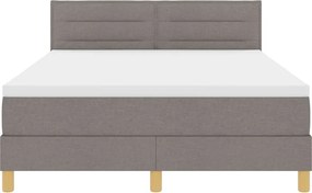 Postel s boxspringem s polštářem Taupe 140 x 200 cm textil 3338850