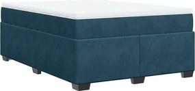 Box spring postel s matrací tmavě modrá 160x200 cm samet 3285297