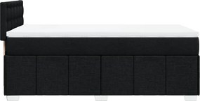 Box spring postel s matrací černá 90x190 cm textil 3286939