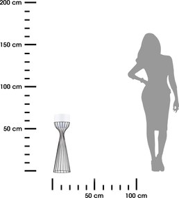 Květinový stojan LOFT 56 cm černý/bílý