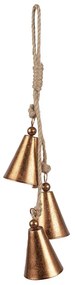 3ks měděné antik závěsné dekorativní kovové zvonky - 10*5*36 cm