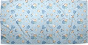 Sablio Ručník Puzzle a dudlíky - 70x140 cm