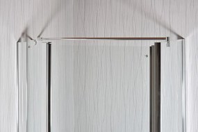 ARTTEC Sprchový kout rohový jednokřídlý MOON D 13 čiré sklo 100 x 80 x 198 cm s vaničkou z litého mramoru POLARIS PAN04495