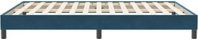 Postel Box Spring bez matrace tmavě modrá 160x210 cm samet 3315835