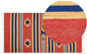 Vlněný kelimový koberec 80 x 150 cm vícebarevný HATIS Beliani