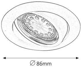 Rabalux 1049 - SADA 3xLED Podhledové svítidlo LITE 3xGU10-LED/3W/230V