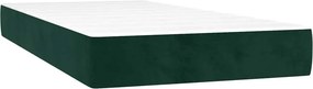 Box spring postel s matrací tmavě zelená 200x200 cm samet 3127454