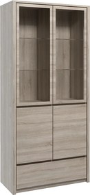 Obývací stěna s vitrínami MONTANA | 280 cm | dub trufla