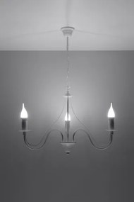 Lustr SOLLUX Minerwa 3 E14 3x40W bez zdroje SL.0213 bílá