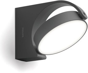 Philips 8719514477254 led venkovní nástěnné svítidlo mimosa 1x7w | 630lm | 2700k | ip44 - antracit
