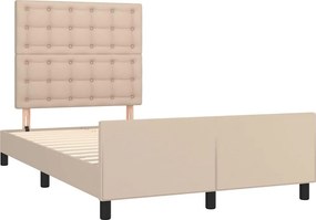 Rám postele s čelem cappuccino 120x200 cm umělá kůže 3125566