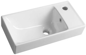 Sapho NUALI keramické umyvadlo 50 x 25 cm pravé bílá TU0122