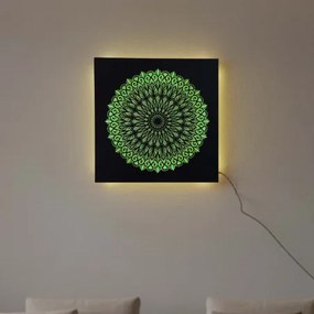 LED dřevěný obraz Mandala - světelný obraz | SENTOP LED0251