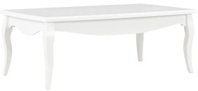 Konferenční stolek bílý 110 x 60 x 40 cm masivní borové dřevo - Default Title