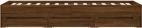 Rám postele se zásuvkami hnědý dub 90x200 cm kompozitní dřevo 3207300