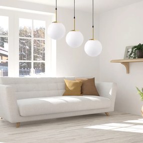 Toolight - Stropní svítidlo 3xE27, zlatá-bílá, OSW-08197