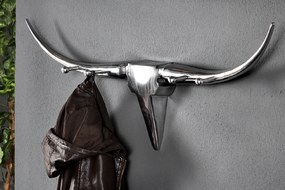 Noble Home Věšák BUFFALO, 100x40x10 cm, Stříbrný